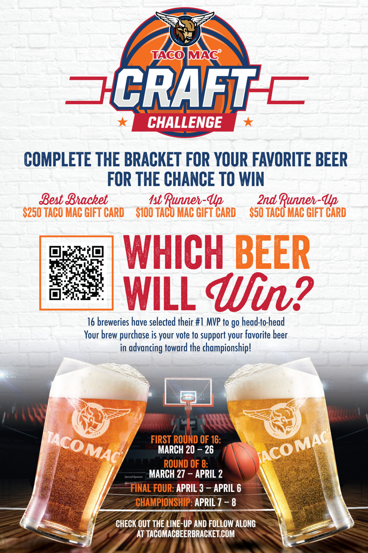 NOTHING BUT NET: TACO MAC’S BRACKET CHALLENGE FEATURES CASH PRIZES ...